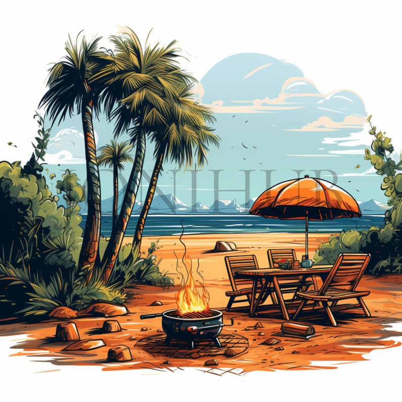Summer BBQ Clipart | 10 High Quality Jpg's | Digital Download ...