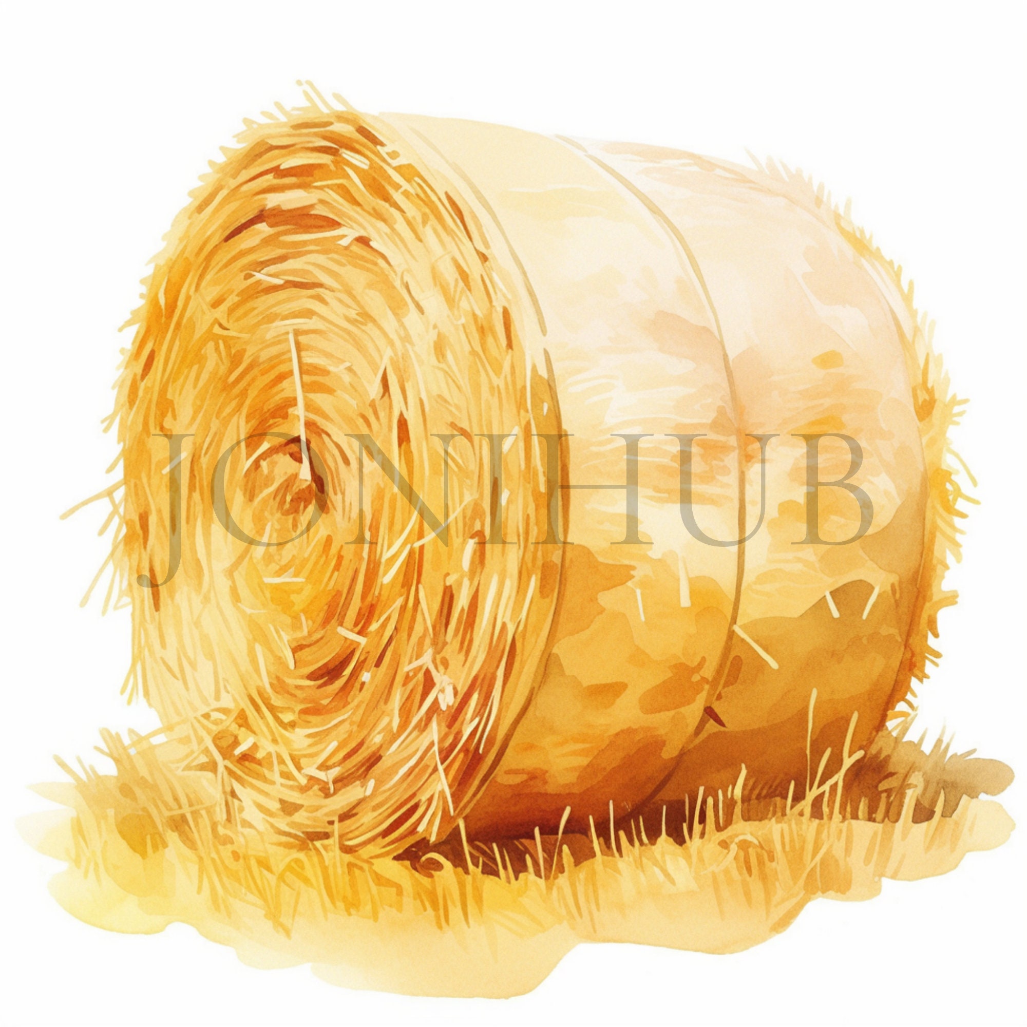 Hay Bale Clipart 10 High Quality Jpg's Digital Download Farm Art Farm ...