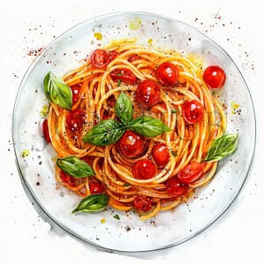 Spaghetti Plate Clipart | 10 High Quality Jpg's | Digital Download ...