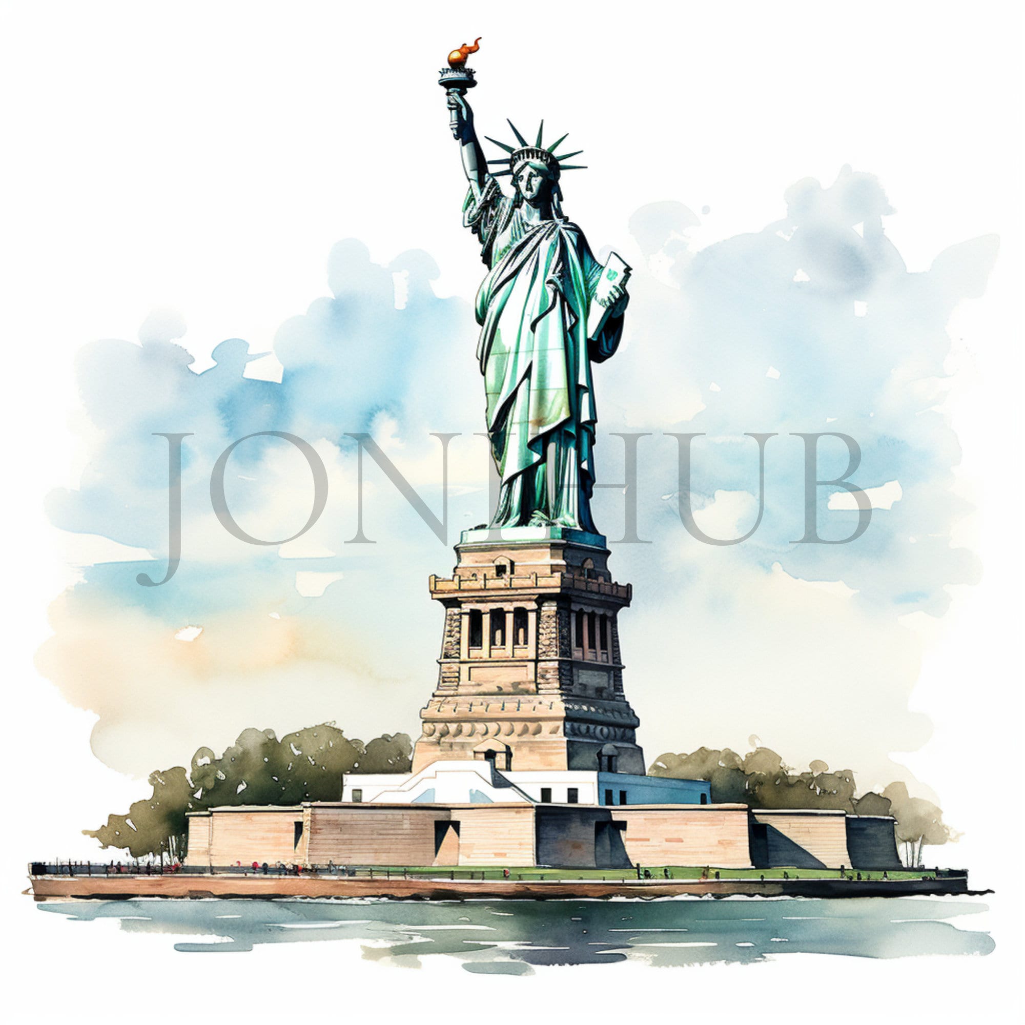 Statue of Liberty Clipart | 10 High Quality Jpgs | Digital Download ...
