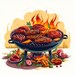 Summer BBQ Clipart 10 High Quality Jpg's Digital Download Outdoor ...