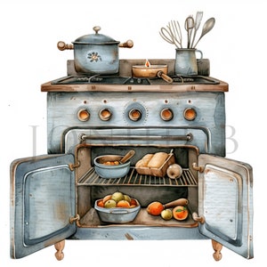 Oven Clipart | 10 High Quality Jpgs | Instant Digital Download ...