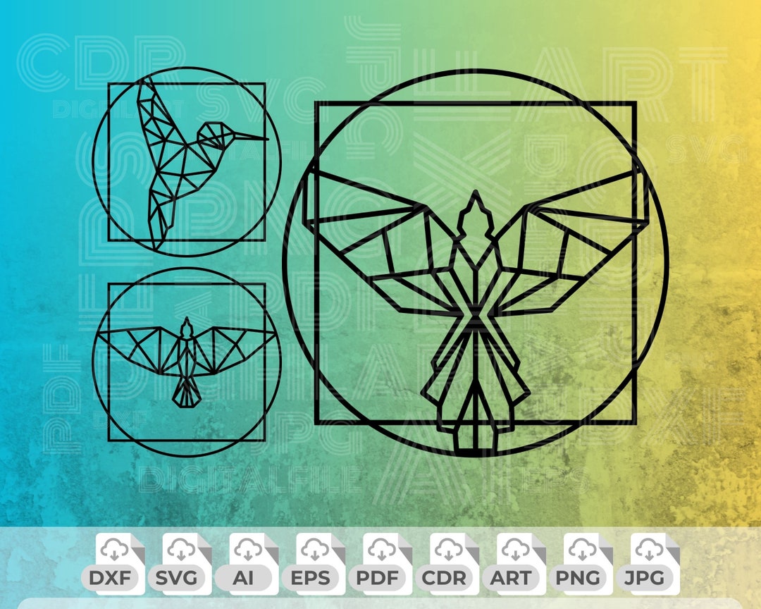 Geometric Bird Svg, Polygonal Animal Png, Bird Laser Cut File, Bird ...