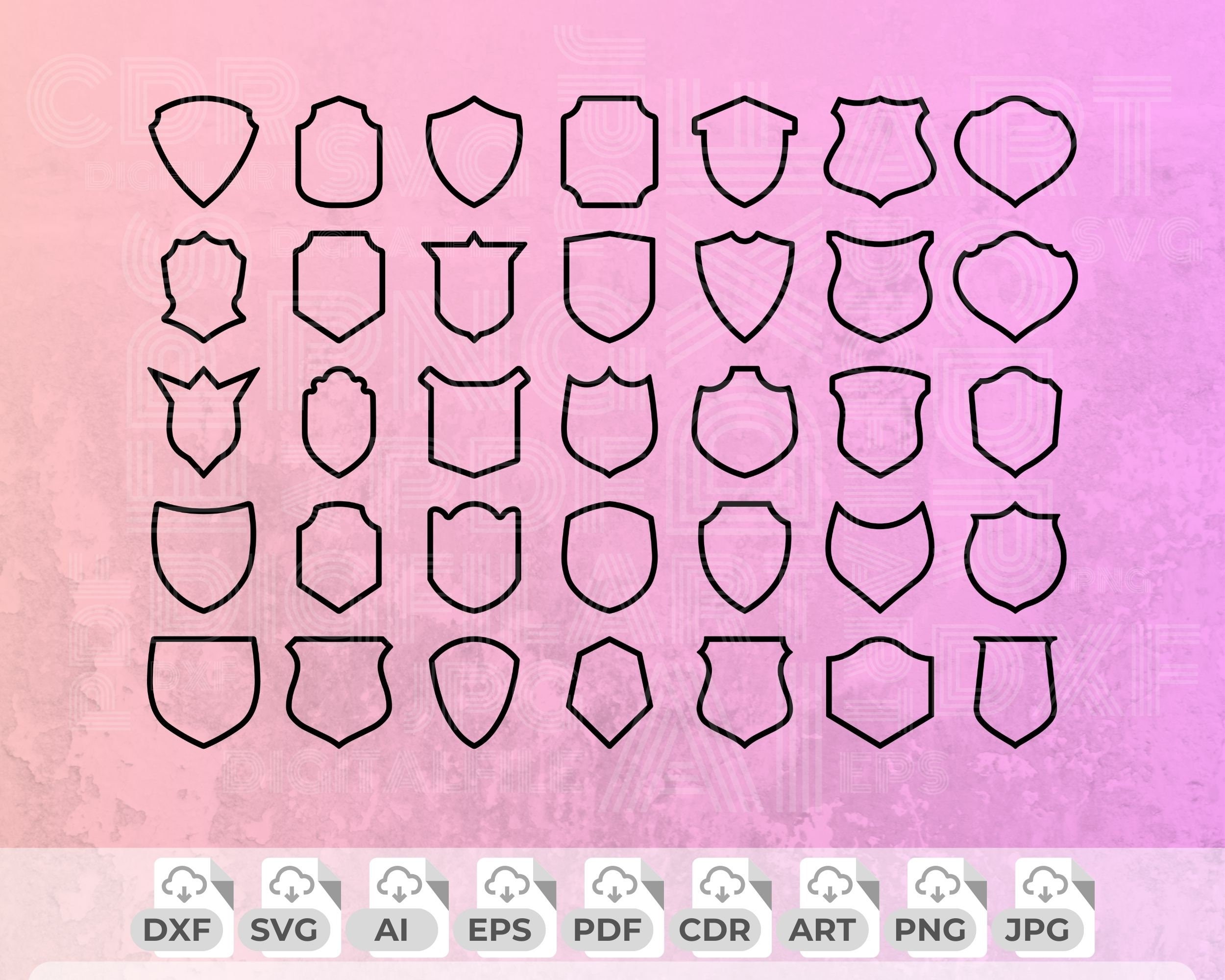 Shield Svg, Badge Shape Svg, Crest Png, Armor Vector, Label Frame ...