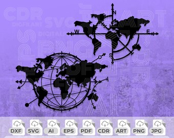 Laser Cut World Map Svg - Etsy Australia