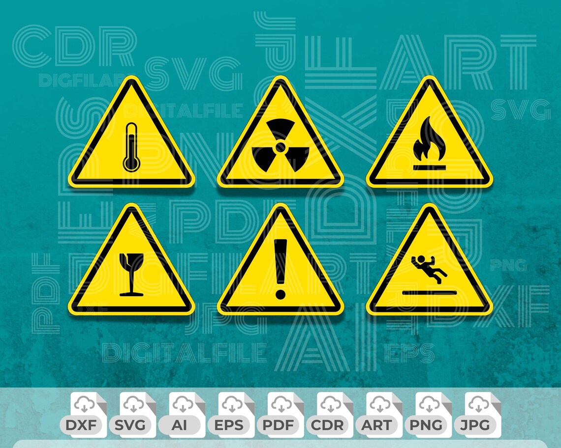 Warning Sign Svg Danger Png Caution Sign Clipart Safety - Etsy