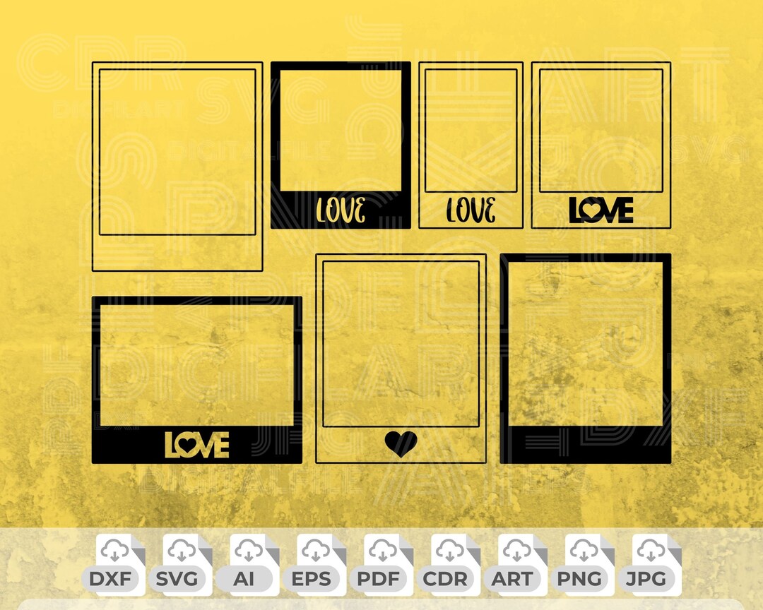 Polaroid Photo Frame Svg, Picture Frame Png, Retro Photo Frame, Border ...