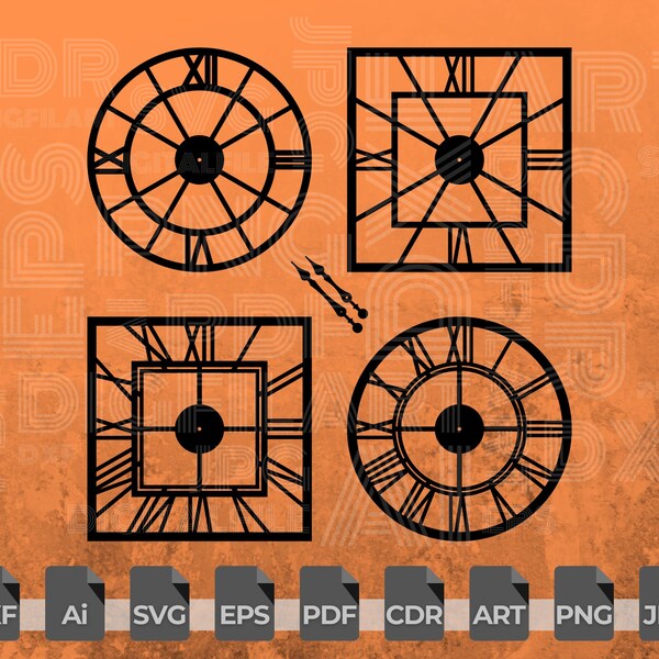 Steampunk Clock Laser Cut File - Etsy