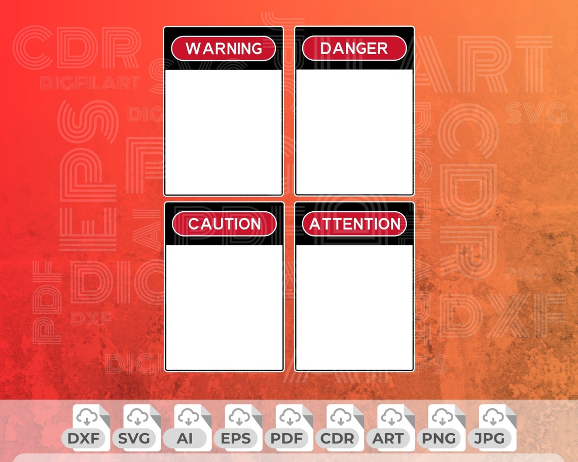 Danger Sign Svg, Warning Svg, Caution Png, Attention Svg, Blank Danger ...