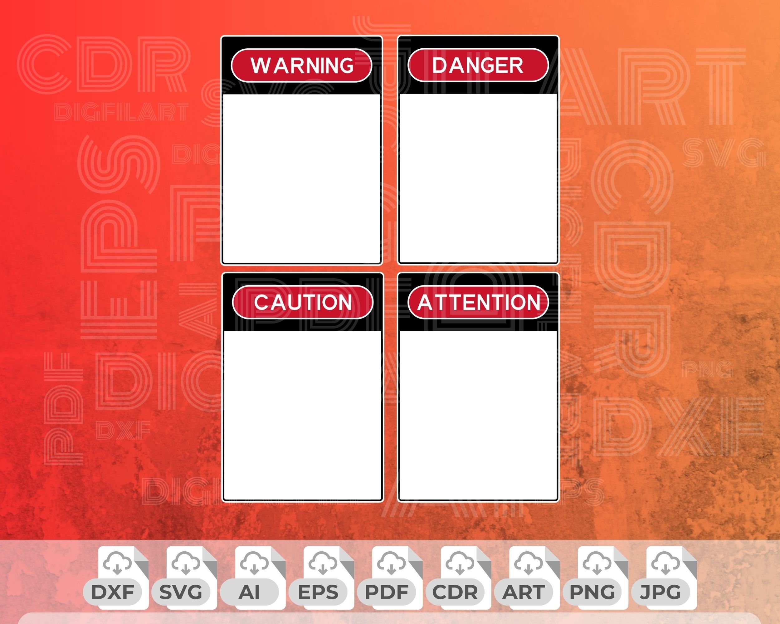 Danger Sign Svg, Warning Svg, Caution Png, Attention Svg, Blank Danger ...