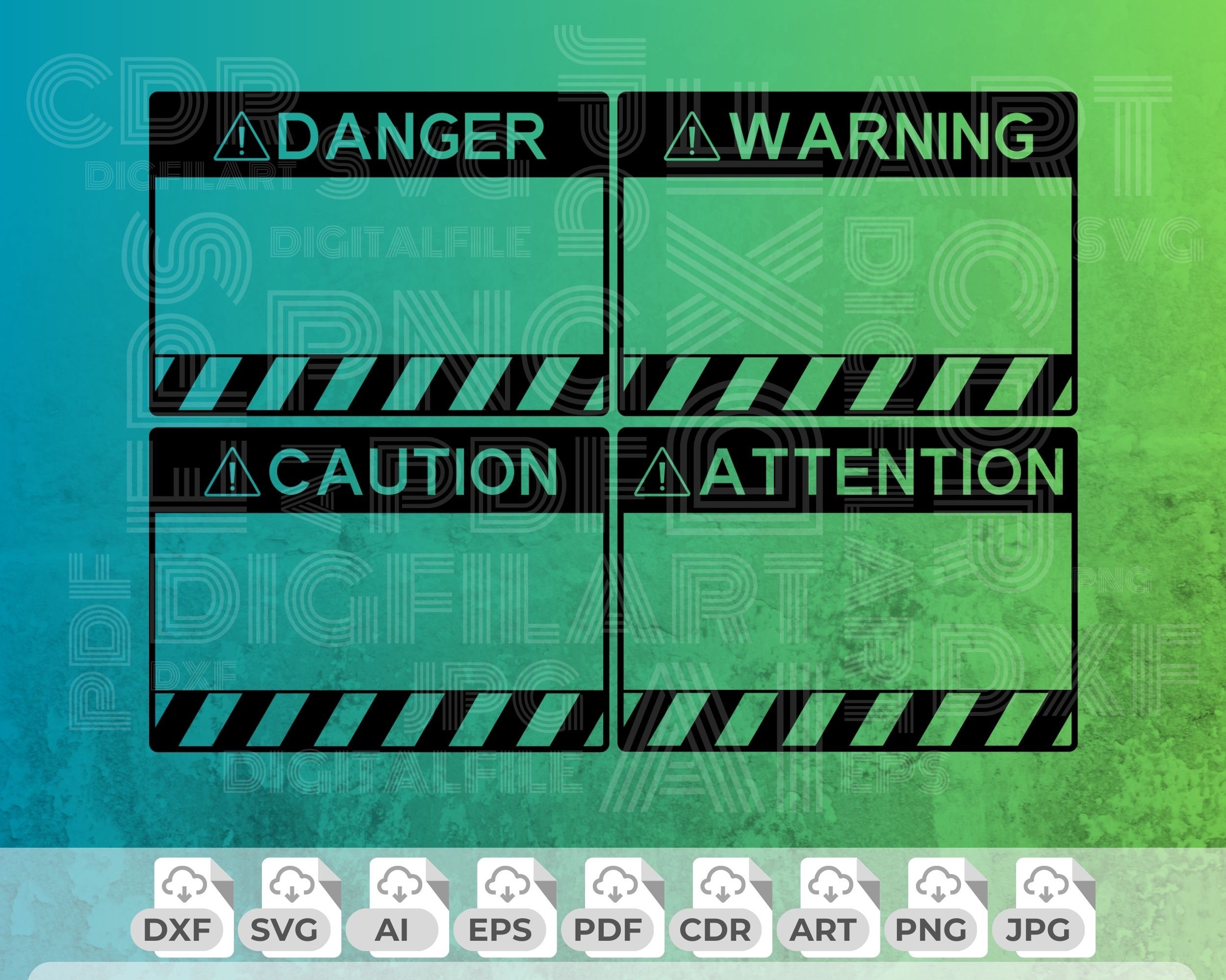 Caution Tape Svg, Warning Sign Svg, Blank Danger Png, Attention Svg ...