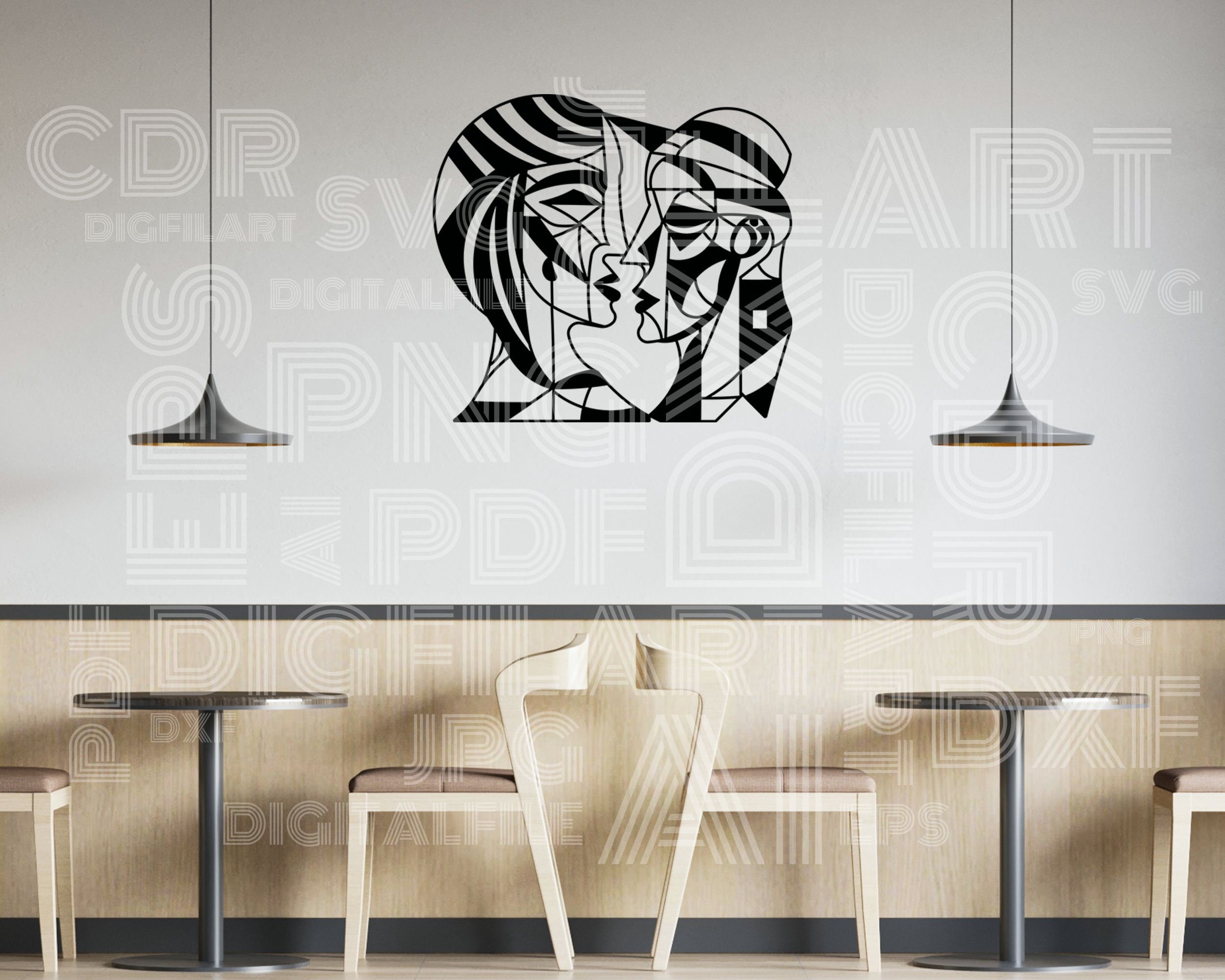 Abstract Woman Faces Svg, Geometric Face Png, Cubism Art Printable ...