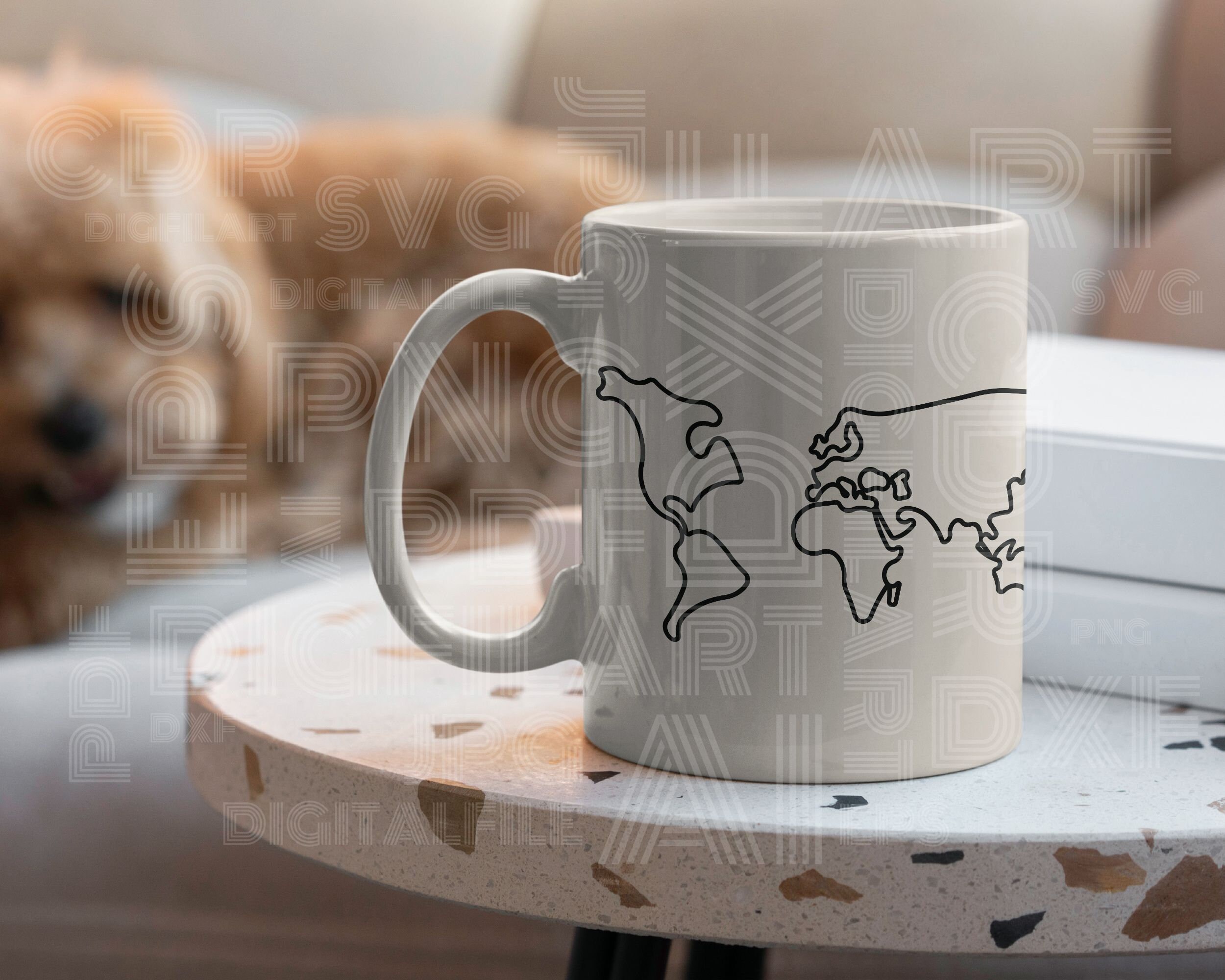Face World Map Dxf File, Line Art Map Svg, Woman Face Png, World Map ...