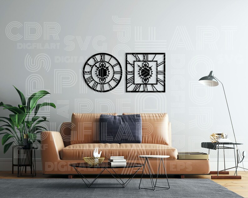 Gear Wall Clock Svg, Wheel Png, Gear Clock Cnc File, Wall Clock Dxf ...