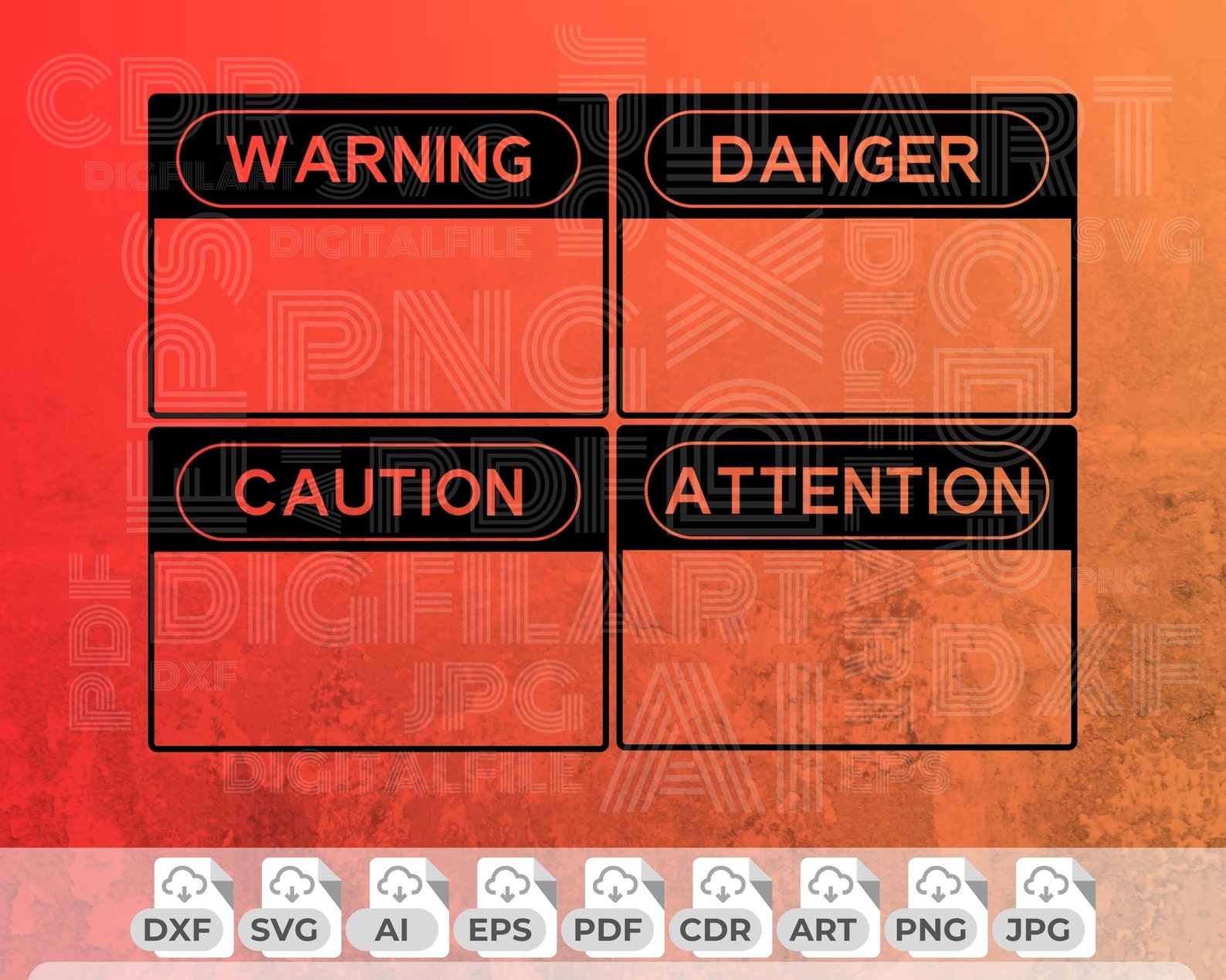 Danger Sign Svg, Warning Svg, Caution Png, Attention Svg, Blank Danger ...