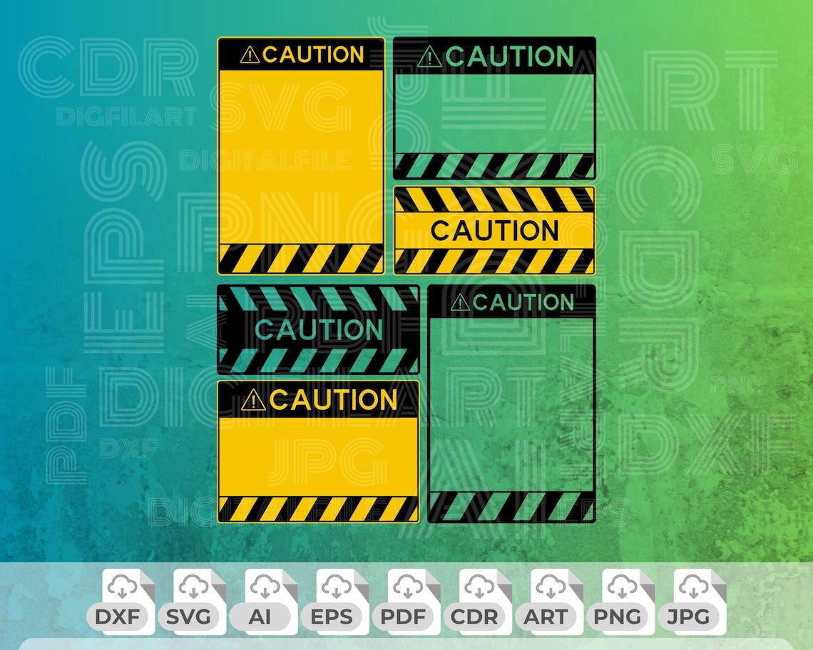 Caution Tape Svg, Warning Sign Svg, Blank Danger Png, Attention Svg ...
