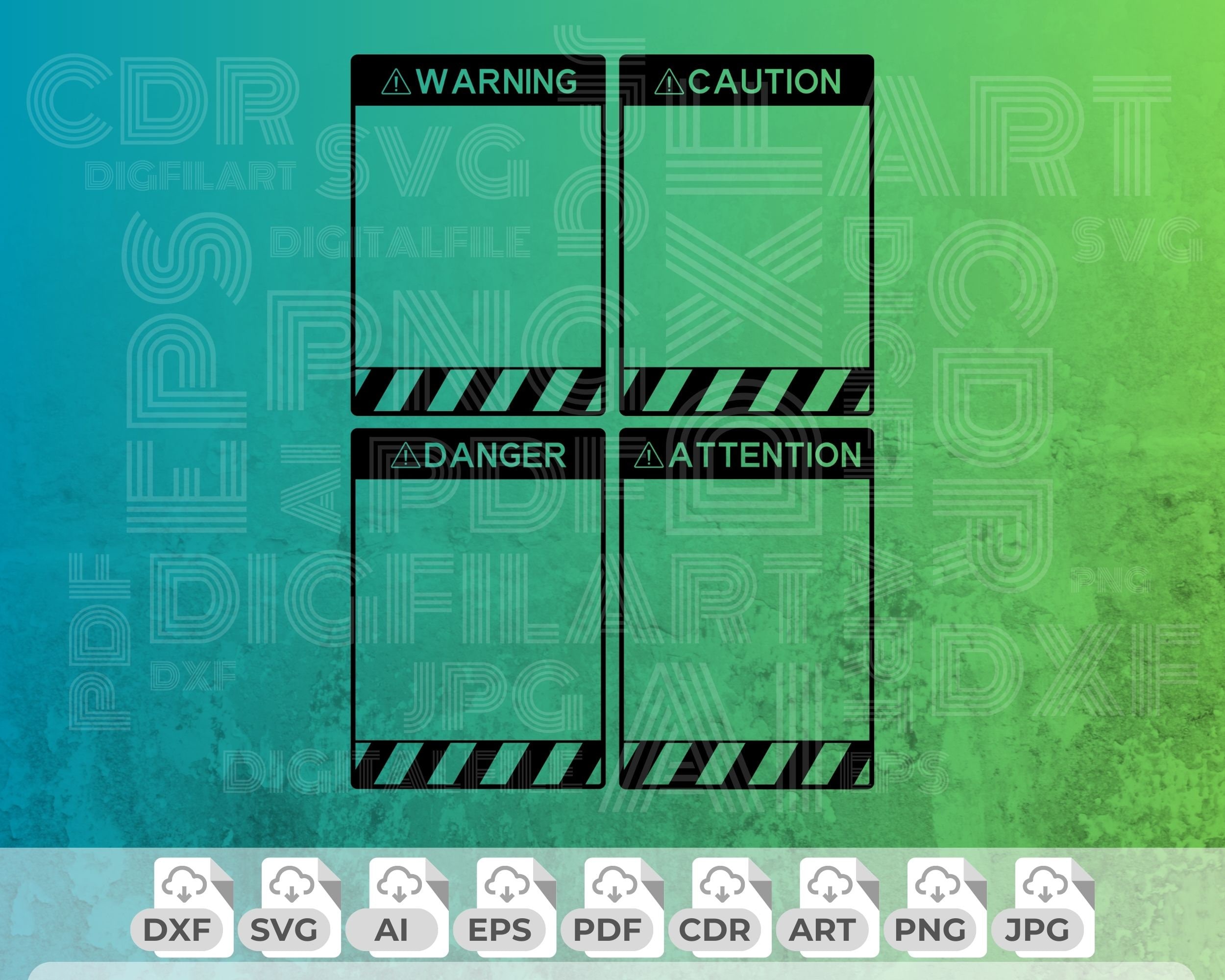 Caution Tape Svg, Warning Sign Svg, Blank Danger Png, Attention Svg ...