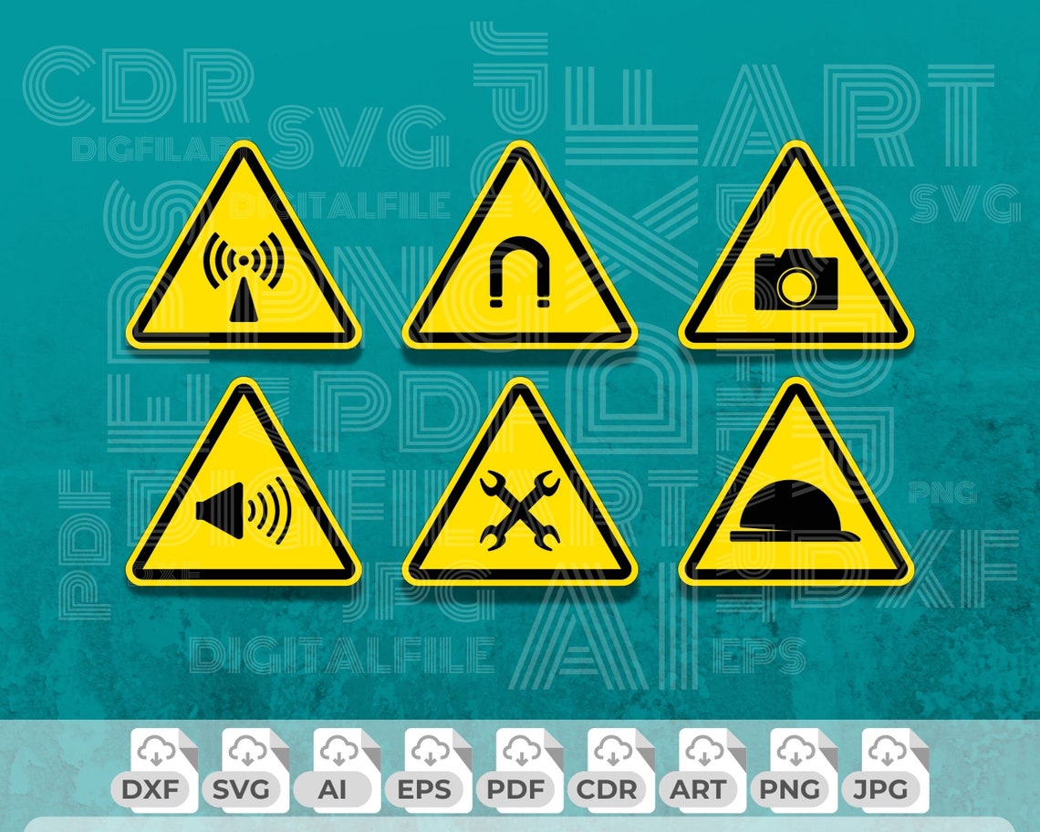 Warning Sign Svg Danger Png Caution Sign Clipart Safety - Etsy
