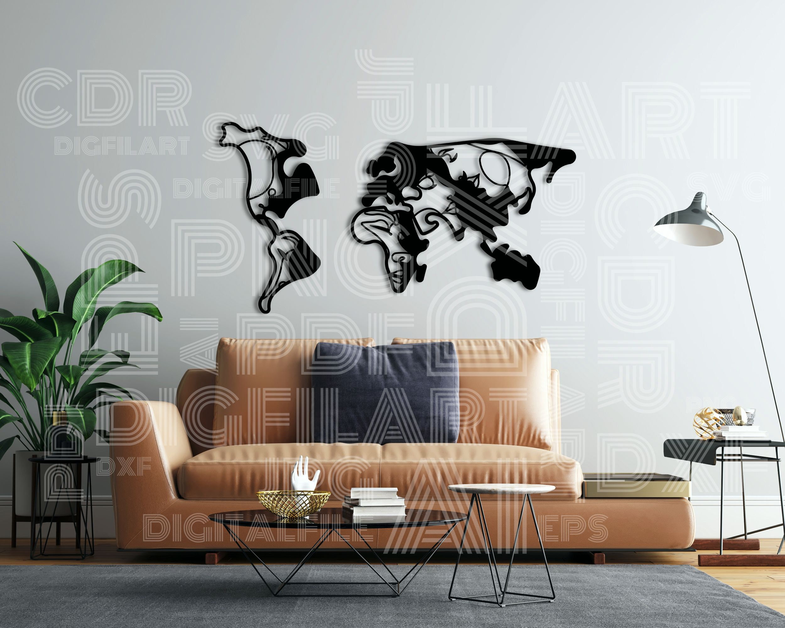 Face World Map Dxf File Line Art Map Svg Woman Face Png - Etsy Australia