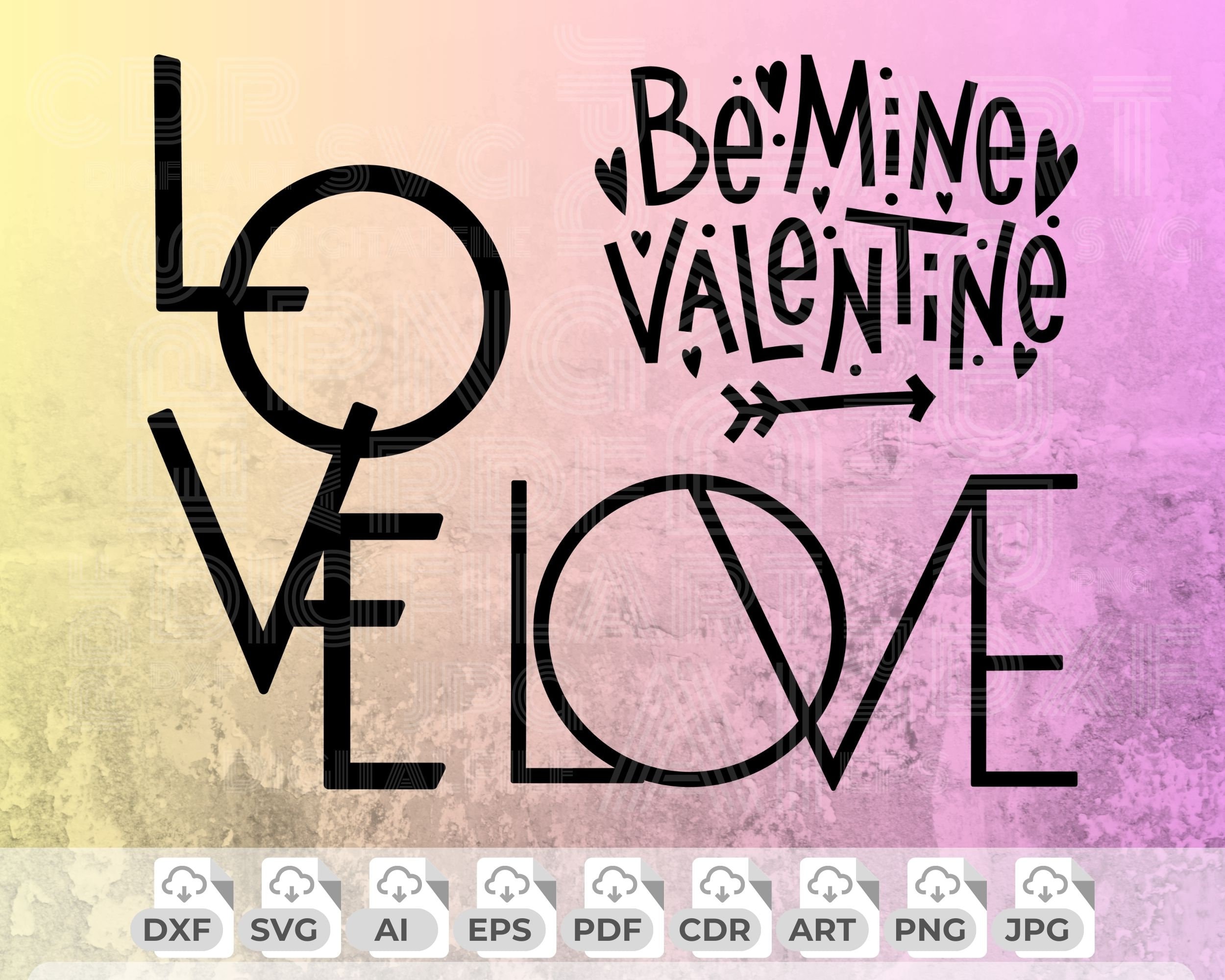 Love Word Svg Love Png Love Cut File Valentine Saying Svg - Etsy