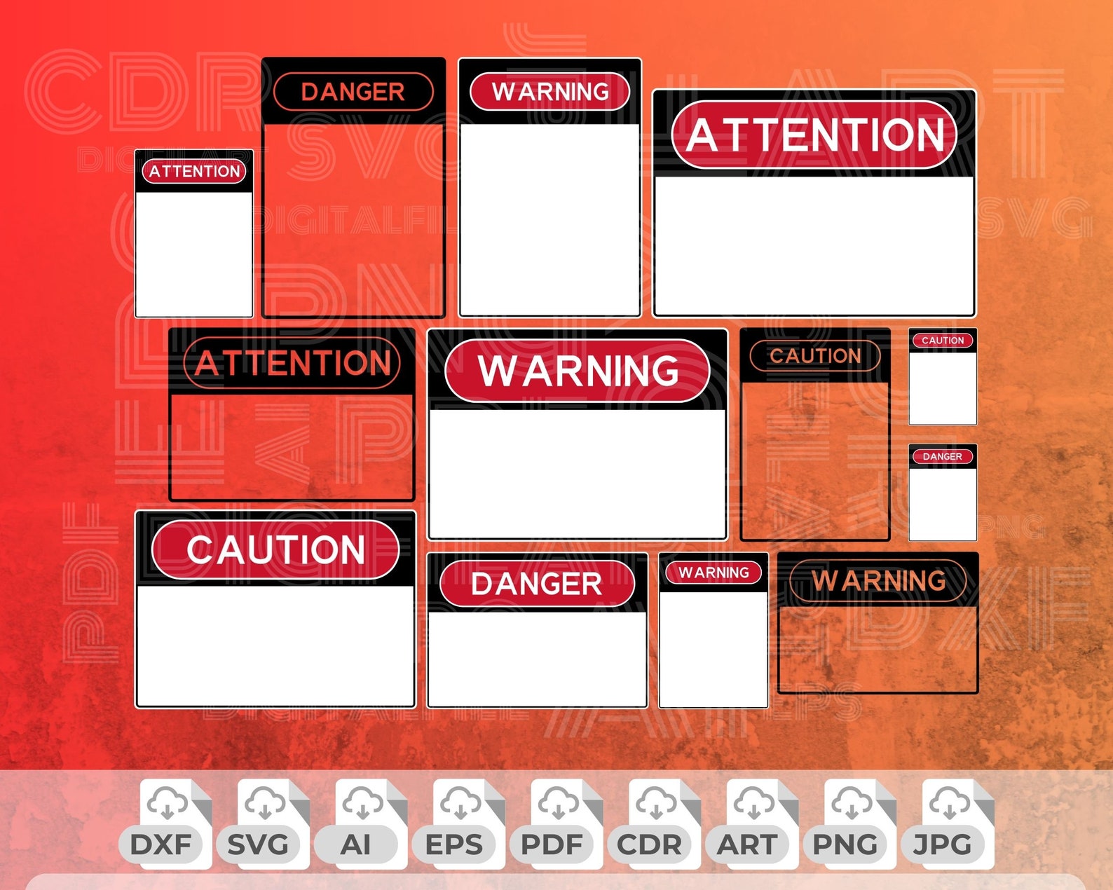 Danger Sign Svg, Warning Svg, Caution Png, Attention Svg, Blank Danger ...