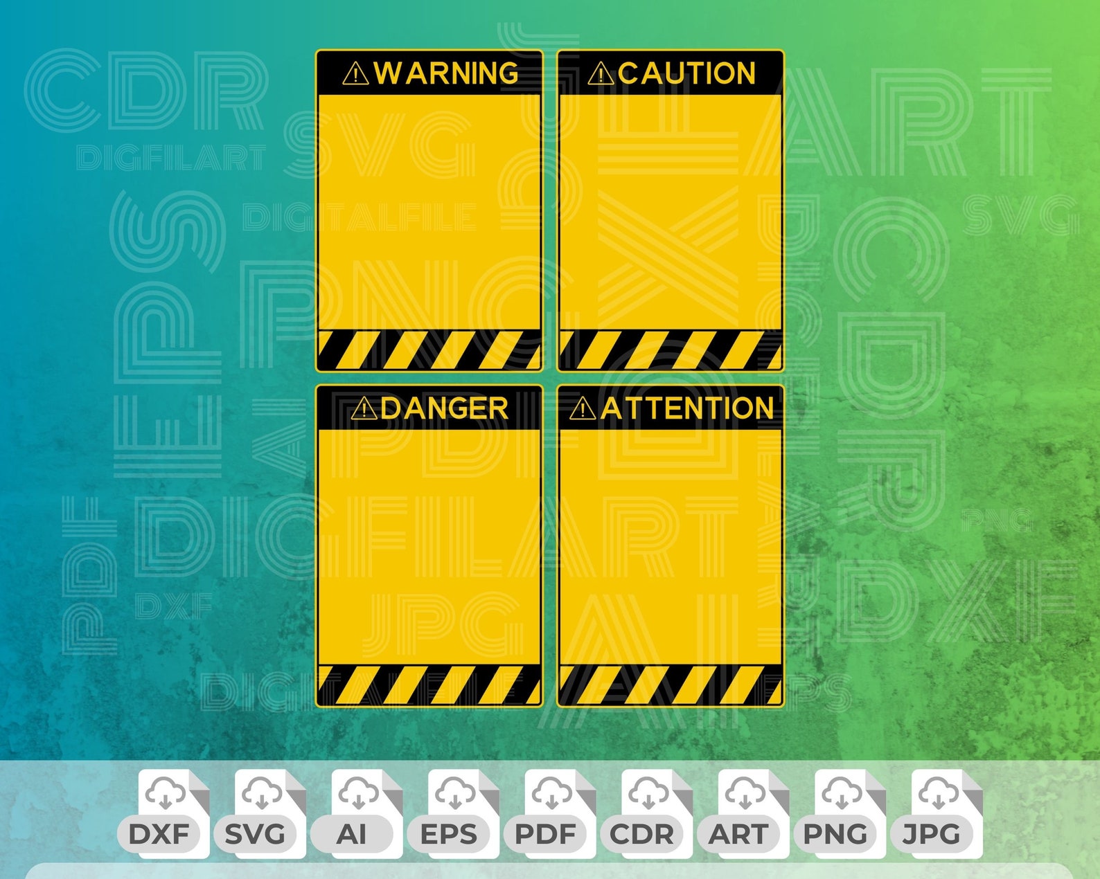 Caution Tape Svg, Warning Sign Svg, Blank Danger Png, Attention Svg ...