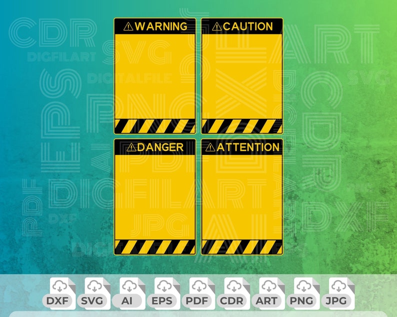 Caution Tape Svg, Warning Sign Svg, Blank Danger Png, Attention Svg ...