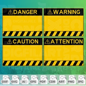 Caution Tape Svg, Warning Sign Svg, Blank Danger Png, Attention Svg ...