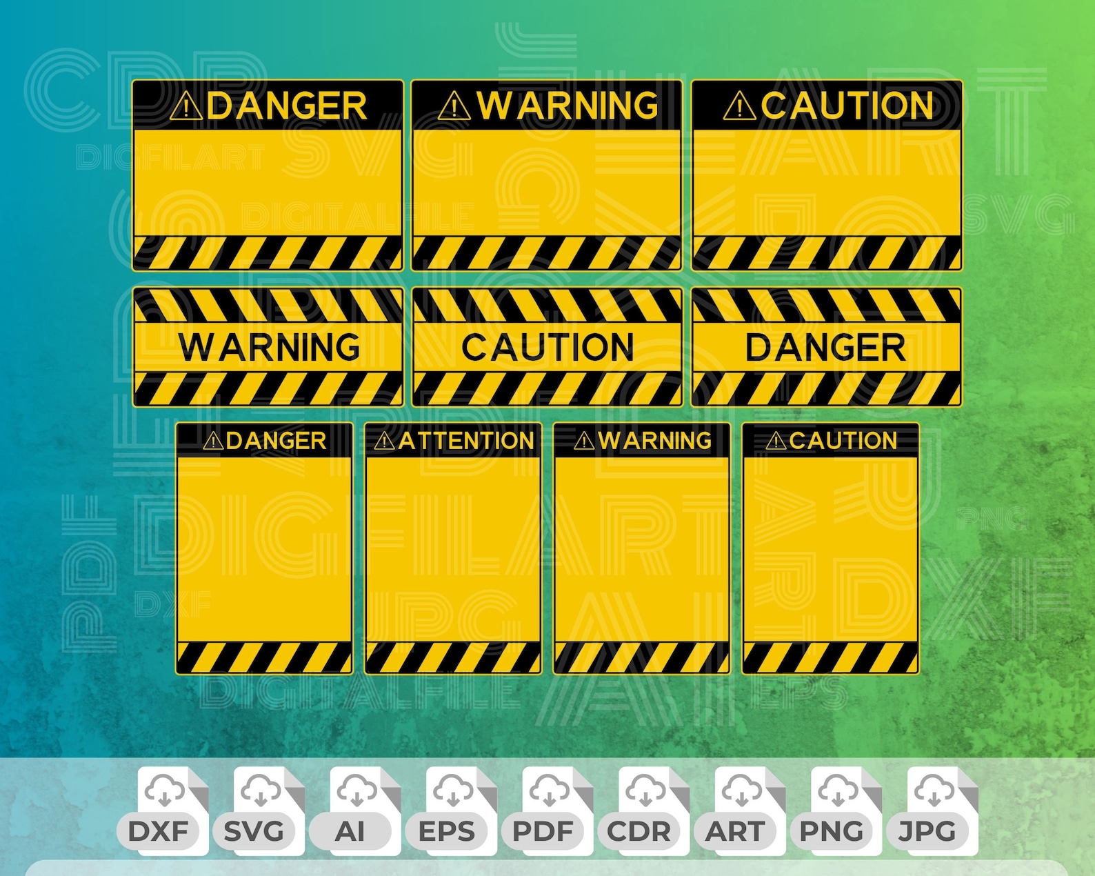 Caution Tape Svg, Warning Sign Svg, Blank Danger Png, Attention Svg ...
