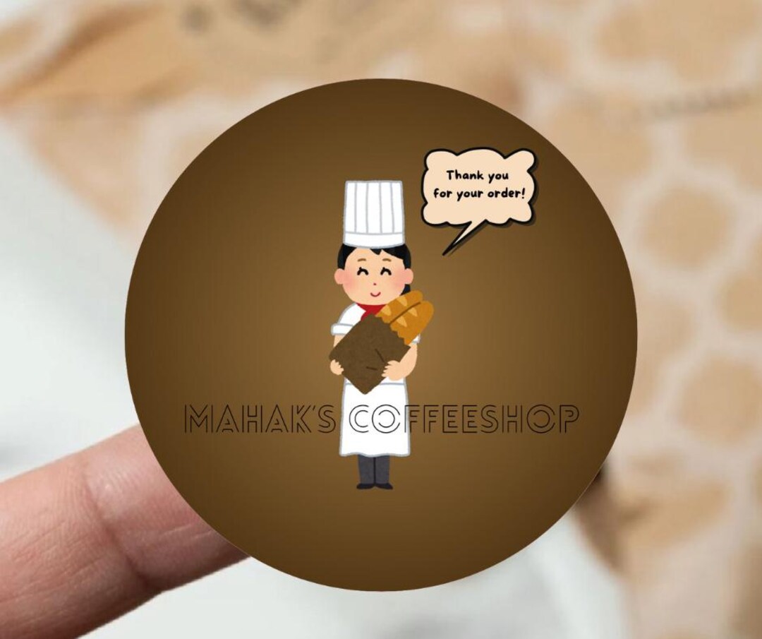 Bakery Thank You Sticker Template | Custom Order Label (digital) - Etsy