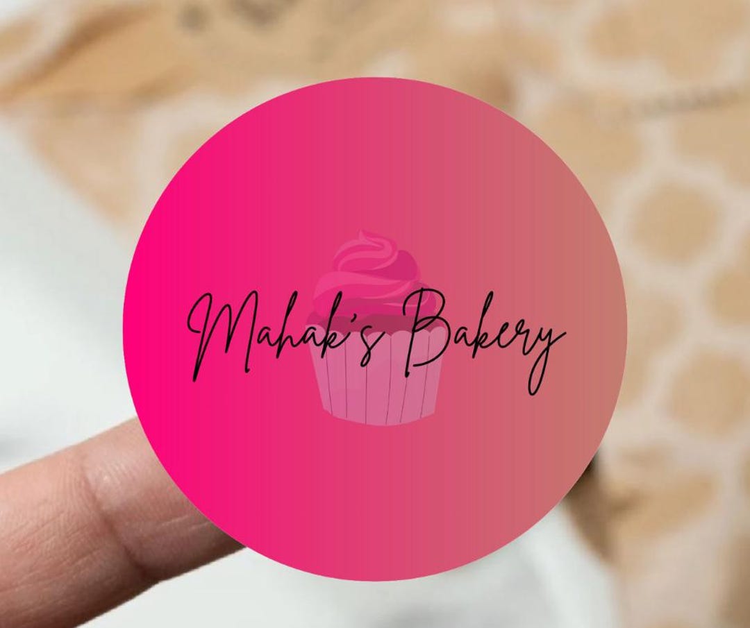 Custom Bakery Sticker Template | Thank You Order Label (digital ...