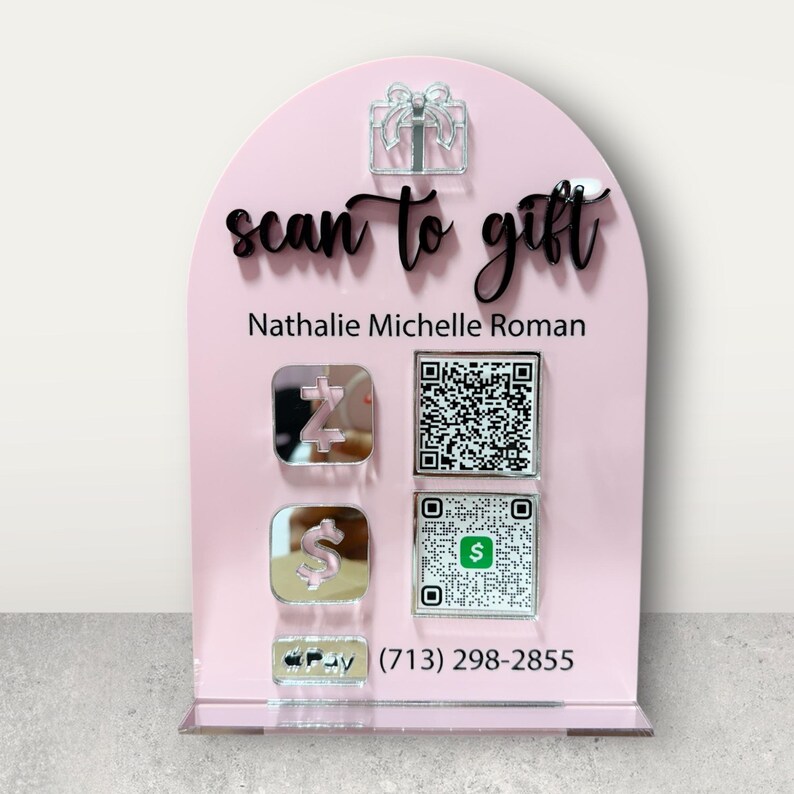 Scan to Gift Sign for Graduations, Baby Showers, Birthdays, Weddings ...