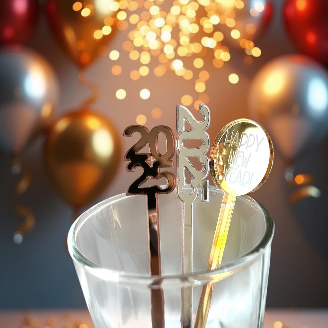 Happy New Year Drink Stirrer, 2026 Graduation Year Drink Stirrers, New ...