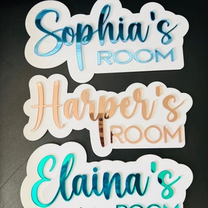 Personalized Door Sign, Name Sign Decor, 3D Printed Name Sign, Nursery ...