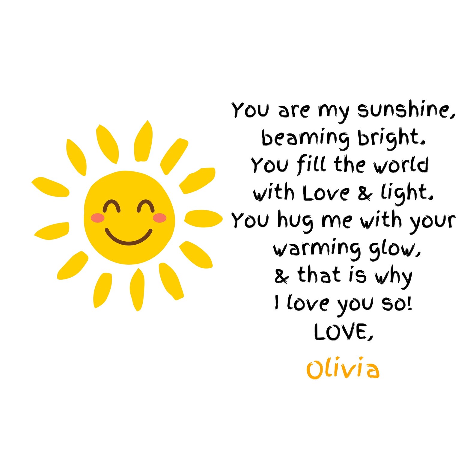 Mother's Day Printable | You Are My Sunshine | Teacher & Parent ...