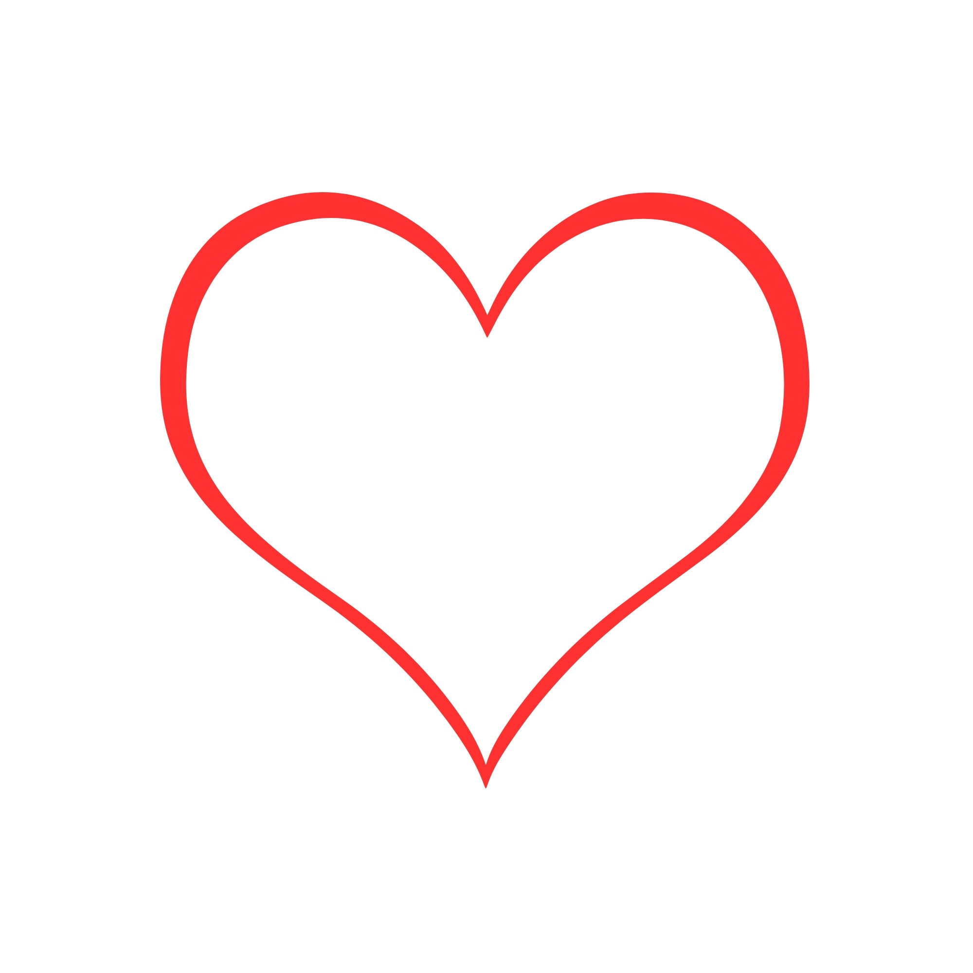 Heart Outline SVG: Valentine's Day Clipart (digital Download) - Etsy