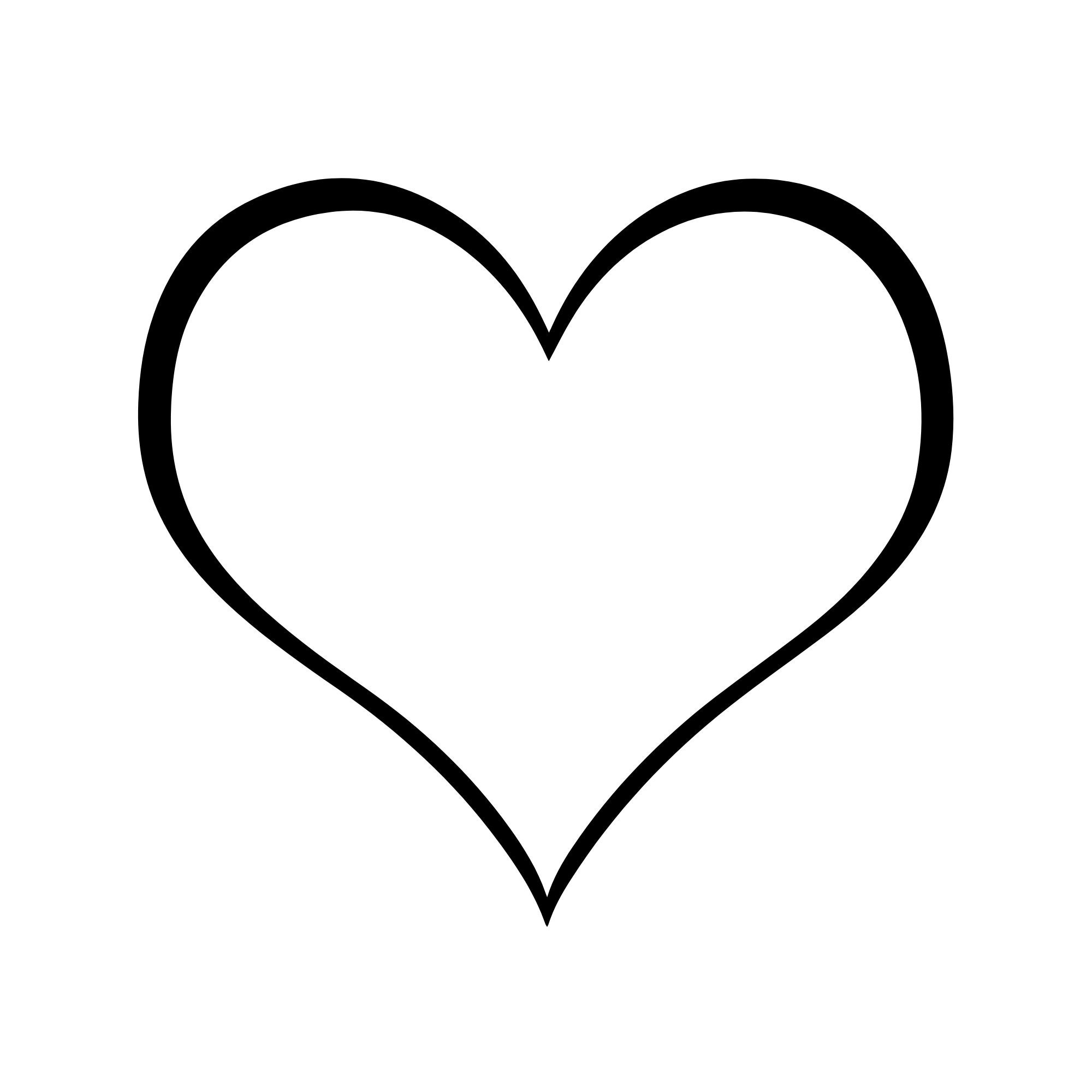 Heart Outline SVG: Valentine's Day Clipart (digital Download) - Etsy