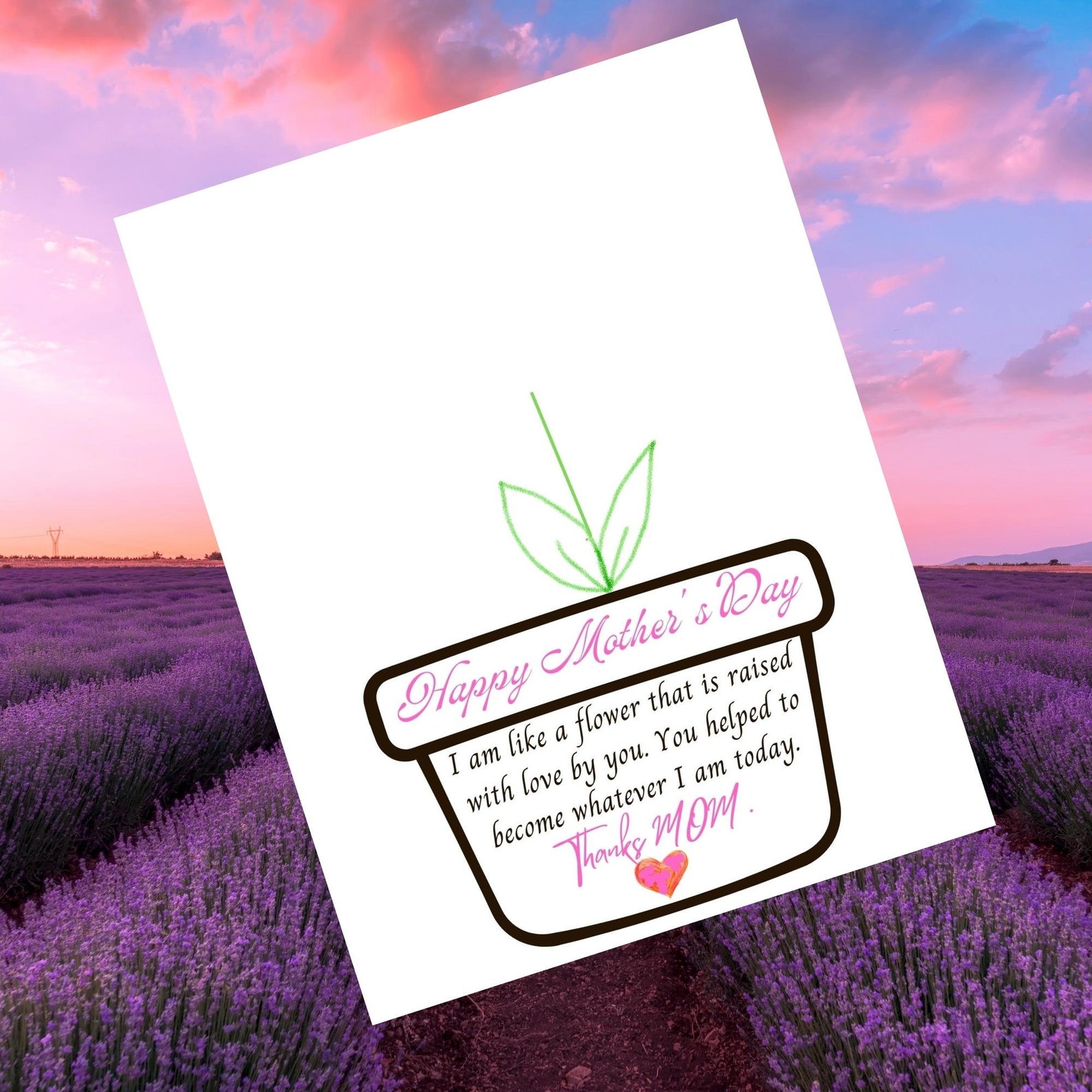 Mother’s Day Handprint Craft, Flower Pot - Personalize With Child's ...