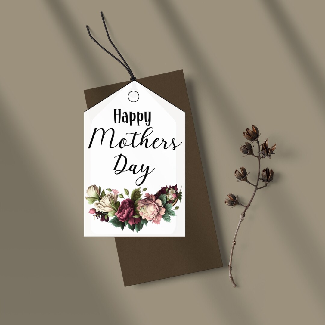 Mother's Day Gift Tags Printable PDF, Tags for Mothers Day, Mothers Day ...