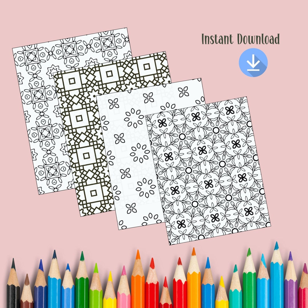 Patterns Coloring Pages, Adult Coloring Book, Kids Coloring Sheets ...