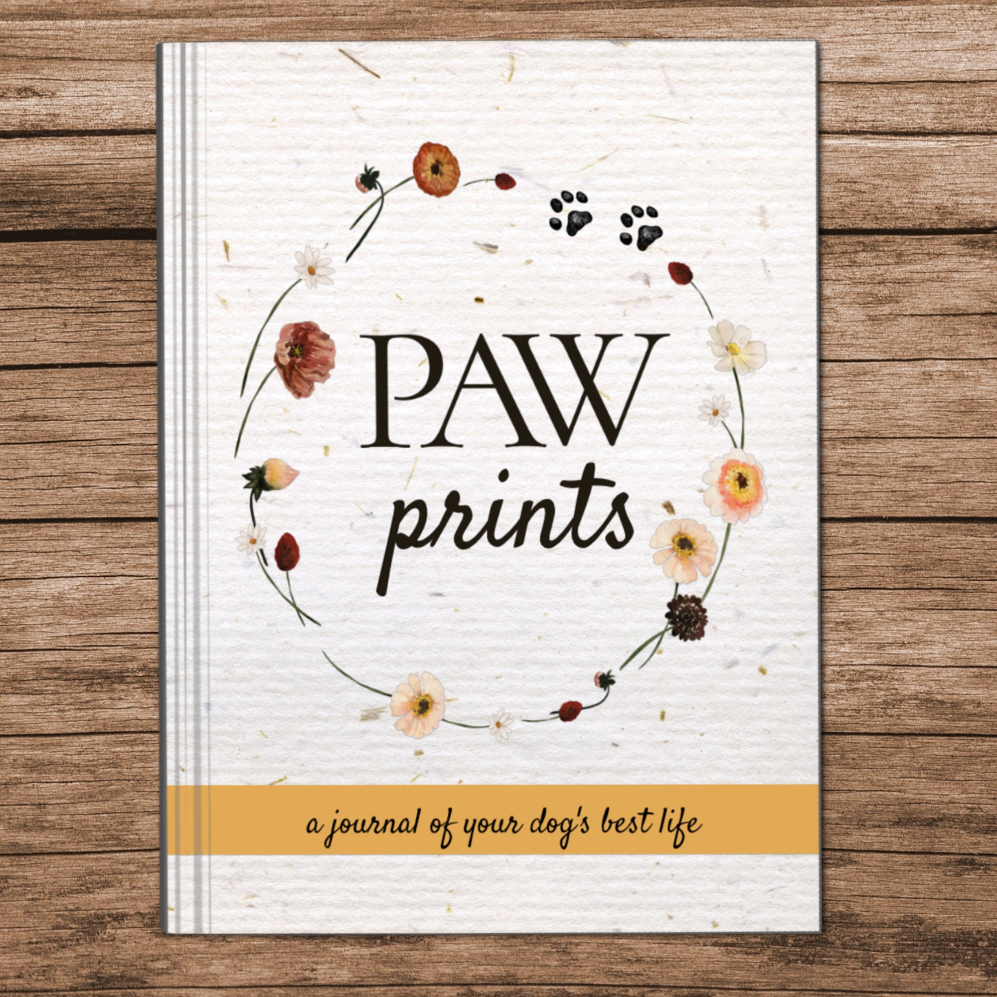 Paw Prints Dog Milestone Journal, Puppy Journal, Dog Memories, Dog ...