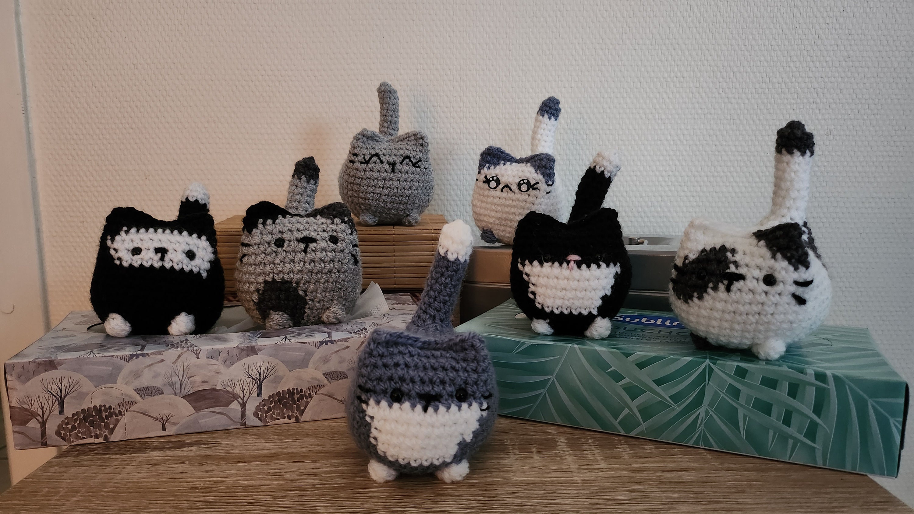 Patron Amigurumi Pour Peluche En Crochet Petits Chats Trop Mignons Sans ...
