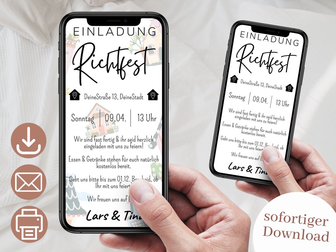 Topping-out Ceremony Invitation Digital Digital Invitation Topping-out ...