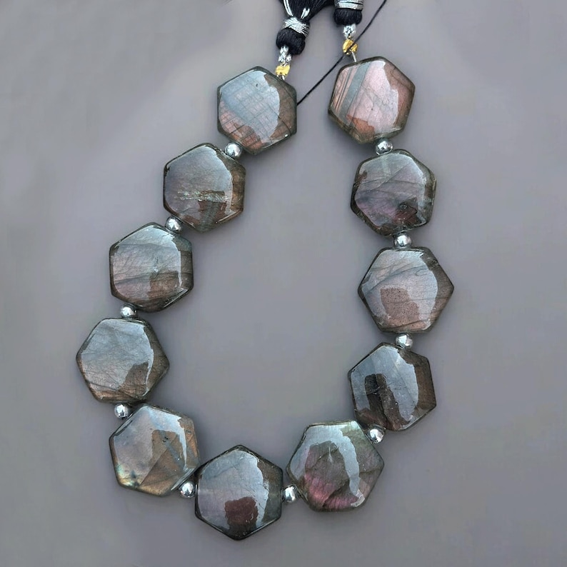 Labradorite/gemstone Beads/smooth Beads Jewelry/purple Flash/cabochon ...