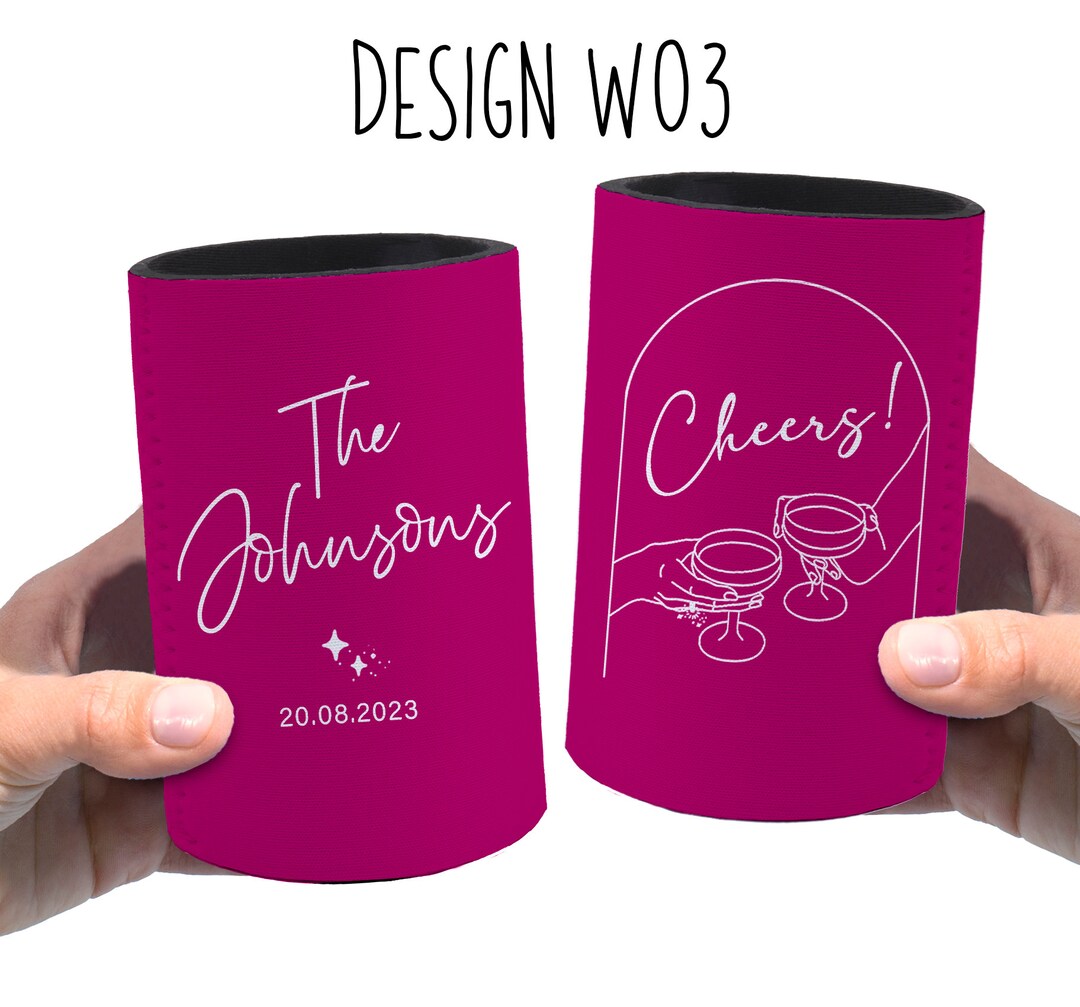 5mm Neoprene Standard Stubbies With Base Custom Wedding Can Cooler ...