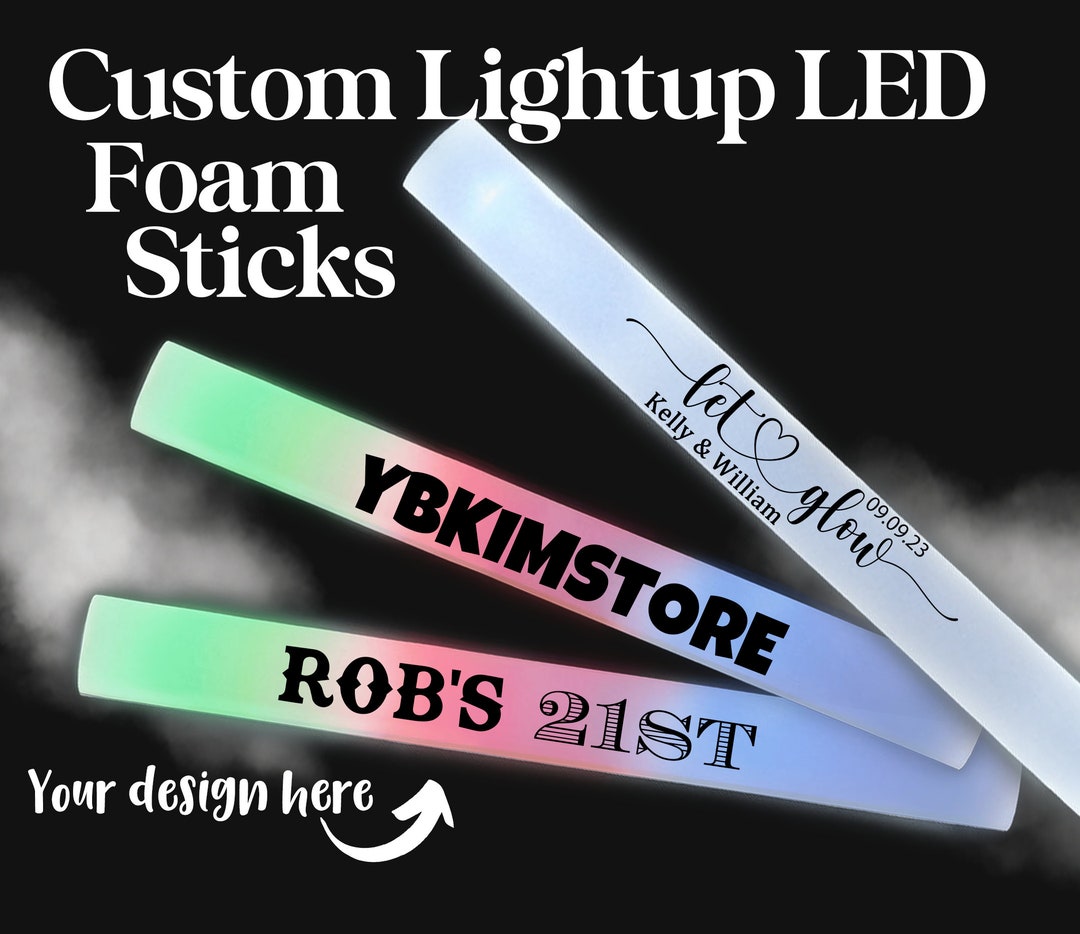 Personalized LED Foam Sticks Custom Designs for Memorable Events, Multi ...