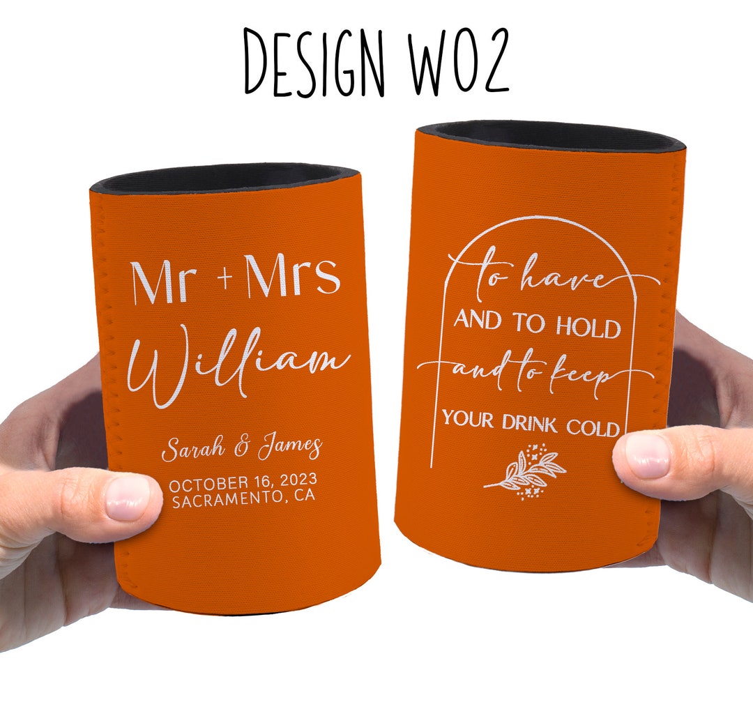 5mm Neoprene Standard Stubbies With Base Custom Wedding Can Cooler ...