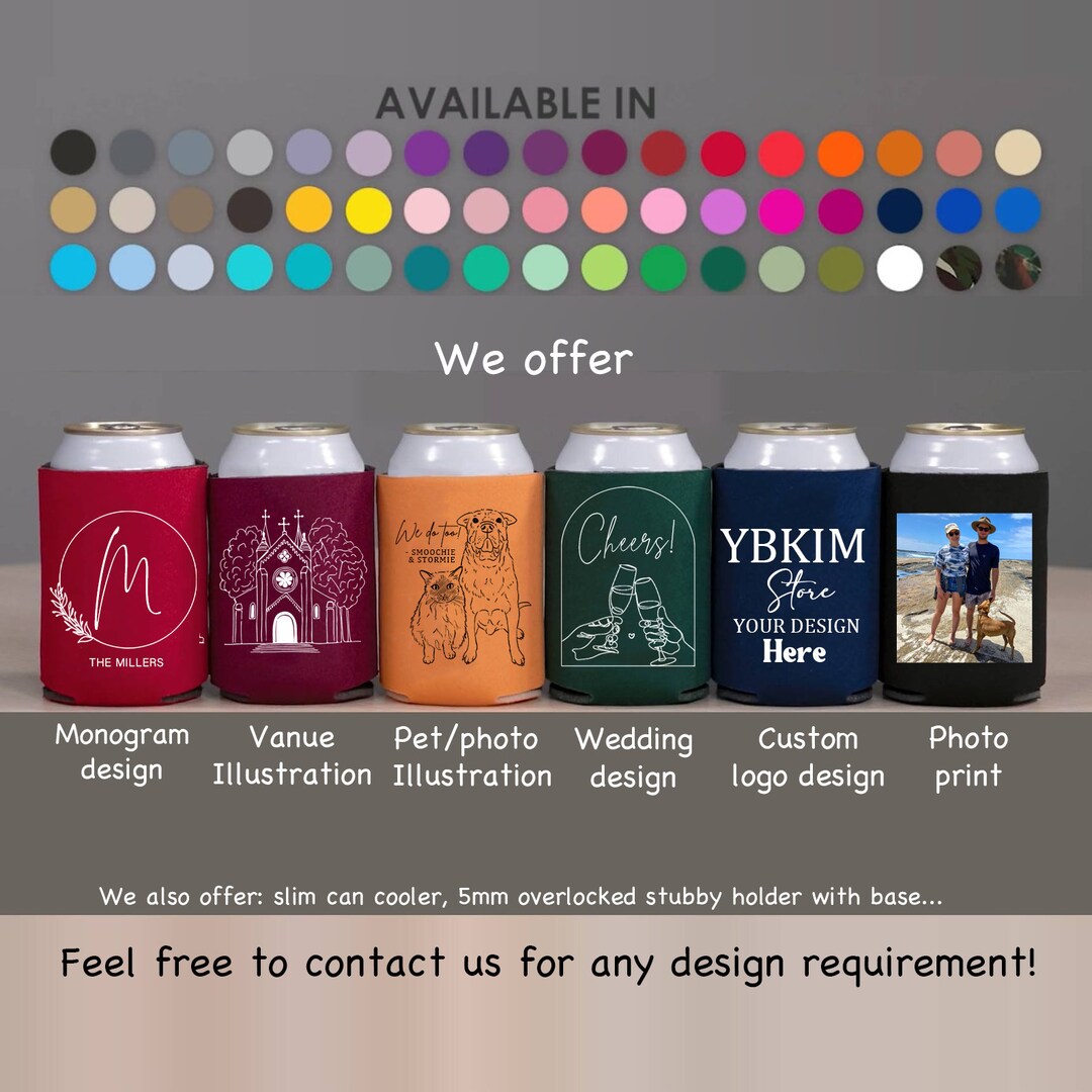 Personalized Can Cooler, Beer Hugger, Stubby Cooler, Engage Party Favor ...