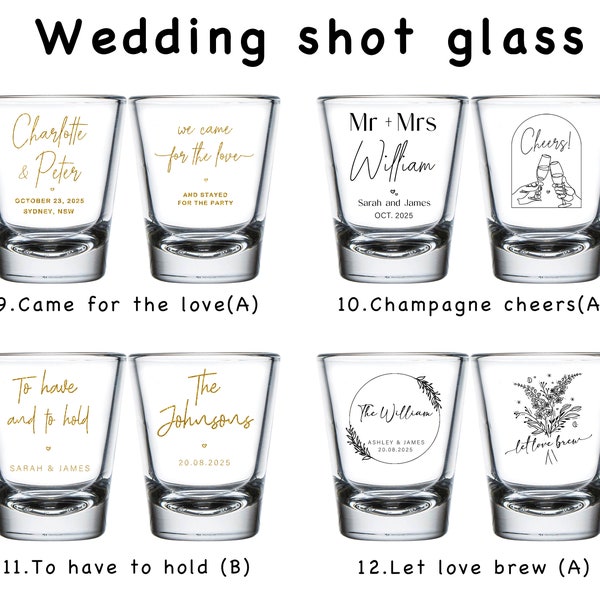 Wedding Shot Glass - Etsy