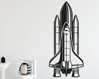 Rocket Space Shuttle - Wall Decal Sticker - Etsy